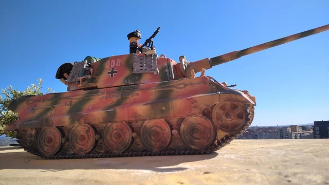 PLAYMOBIL CUSTOM TANK Kingtiger 3D +Officiel (Front Oriental-1944) Ref ...