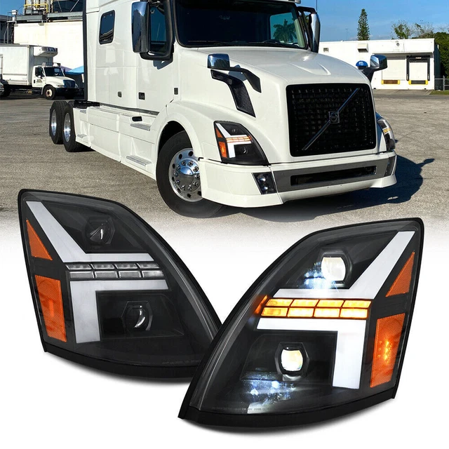 LED HEADLIGHT FOR Volvo VNL VNM 2004-2018/VN 2004-2015/VNX 2015-2018 ...