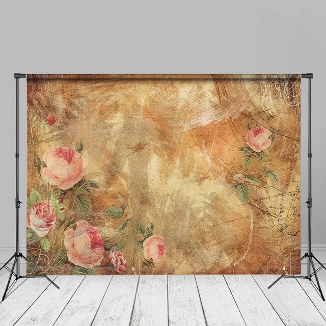 PINK FLORAL SCRATCH Wood Fine Art Photography Backdrop $36.09 - PicClick AU