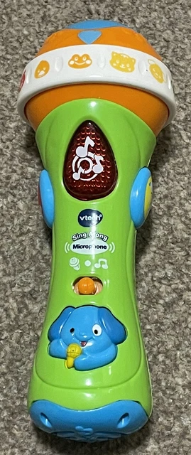VTECH SING ALONG Microphone Lights & Sounds Musical Animals Green 12 ...