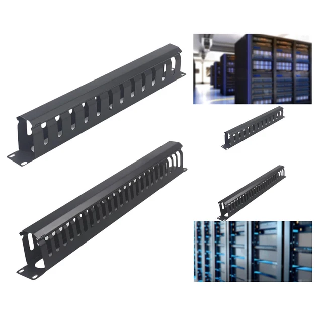SERVER RACK CABLE Management Cord Organizer Steel Cable Manager for 19 ...