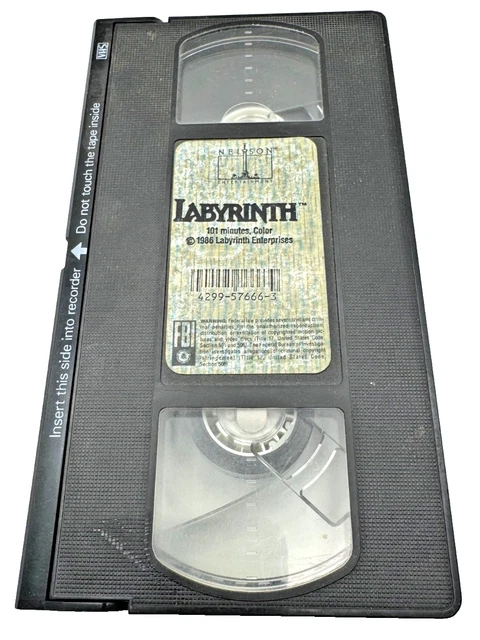 LABYRINTH (VHS, 1994) Cassette Tape Only David Bowie English Movie Jim ...