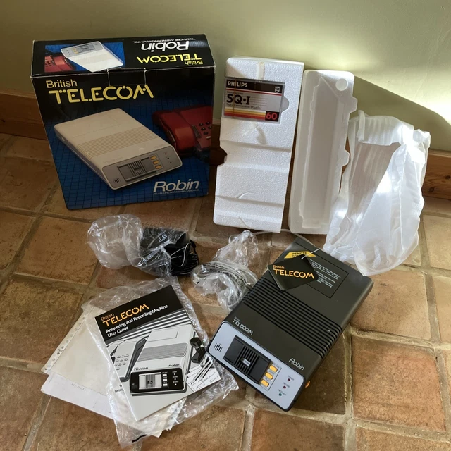 BRITISH TELECOM BT Robin Telephone Answer Machine 202B Cream Boxed ...