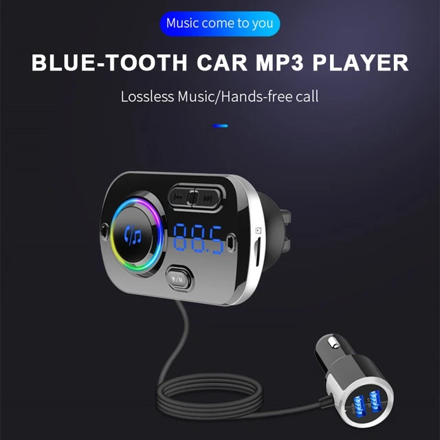 CAR BLUE-TOOTH 5.0 FM Transmitter With 2*USB Charger Port Car Radio ...