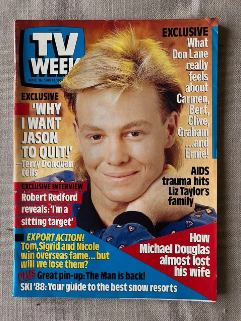 VINTAGE TELEVISION - "Australian TV Week" Apr 1988 Tom Burlinson Robert ...