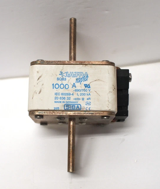 SIBA SQB3-1000, 20-636-32 1000A 700V Ultra Rapid Semiconductor Fuse ...
