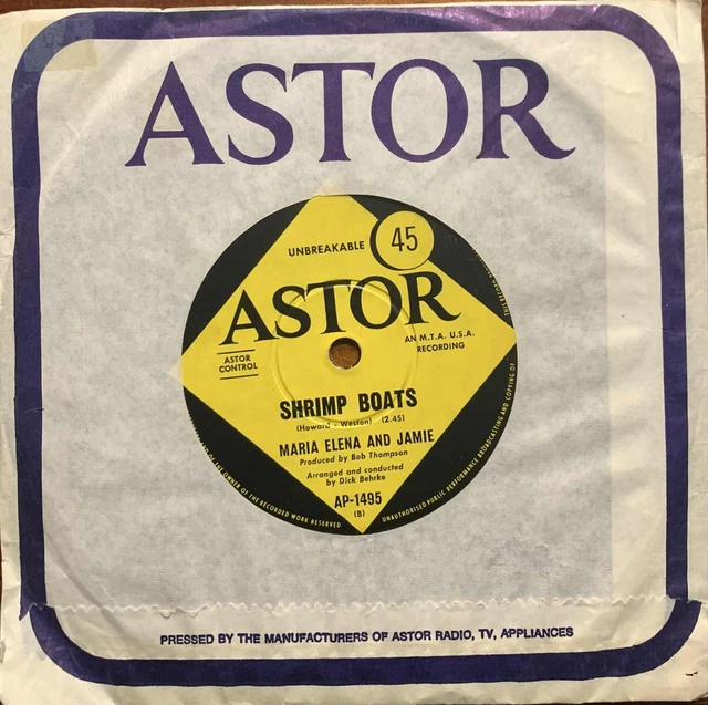MARIA ELENA & Jamie Groovy Feelin' / Shrimp Boats 1968 Astor Soul Funk ...