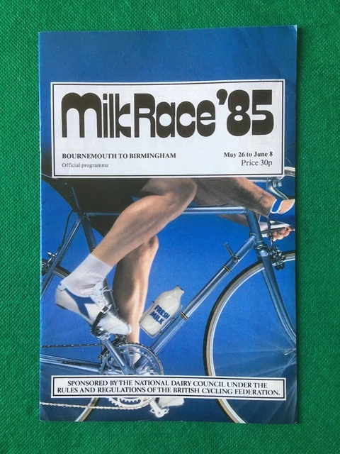 ORIGINAL VINTAGE MILK Race 1985 programme, retro cycle racing £2.50 ...