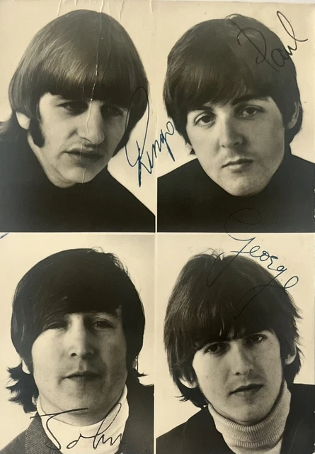 BEATLES ORIGINAL FAN Club Promo Postcard 1965 Facsimile signature ...