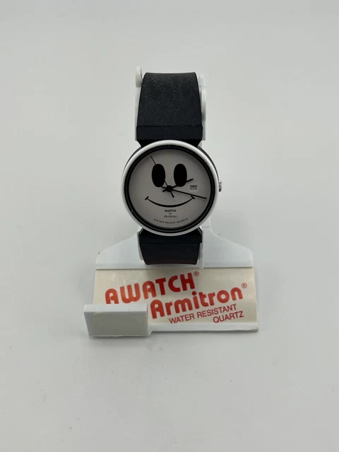 VINTAGE ARMITRON AWATCH Watch Unisex 25mm Smiley Face Retro Dial New ...
