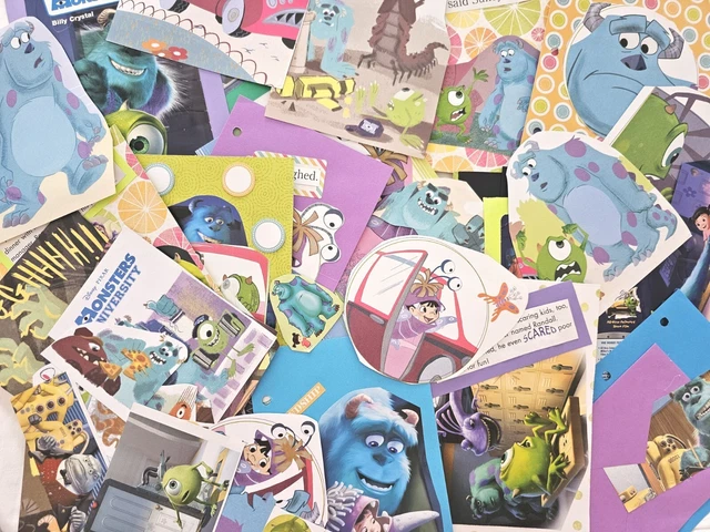 DISNEYS MONSTERS INC Movie Ephemera 55 Pc Paper Journals Scrapbooks $12 ...