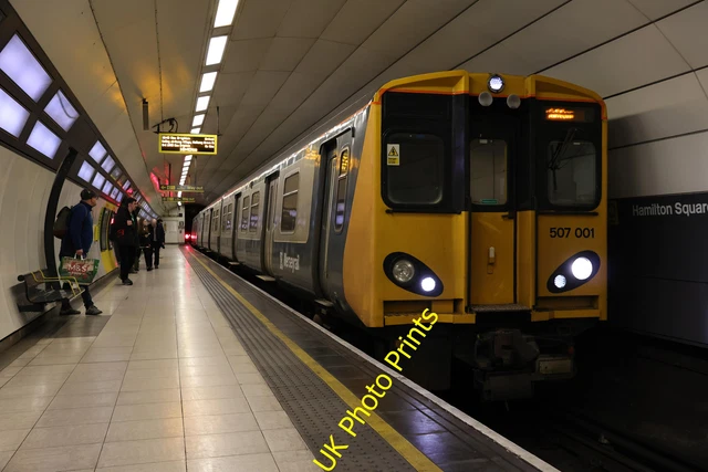 PHOTO RAILWAY 12X8 Class 507 EMU 507001 BR Blue Livery Merseyrail logo ...