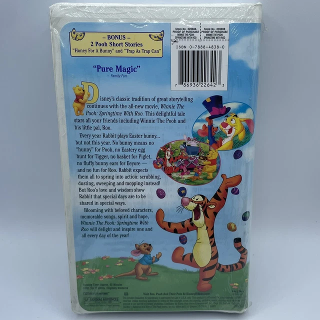 WINNIE THE POOH - Springtime with Roo VHS BRAND NEW - Original Wrap ...
