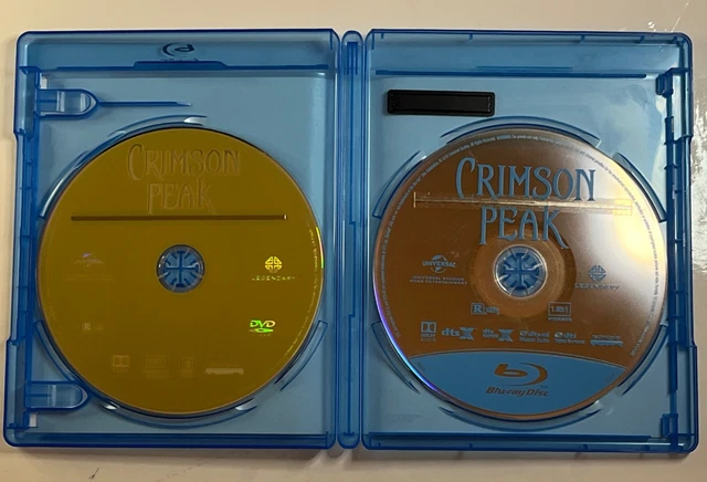 CRIMSON PEAK (BLU-RAY, 2015) Mia Wasikowska, Jessica Chastain, Tested ...
