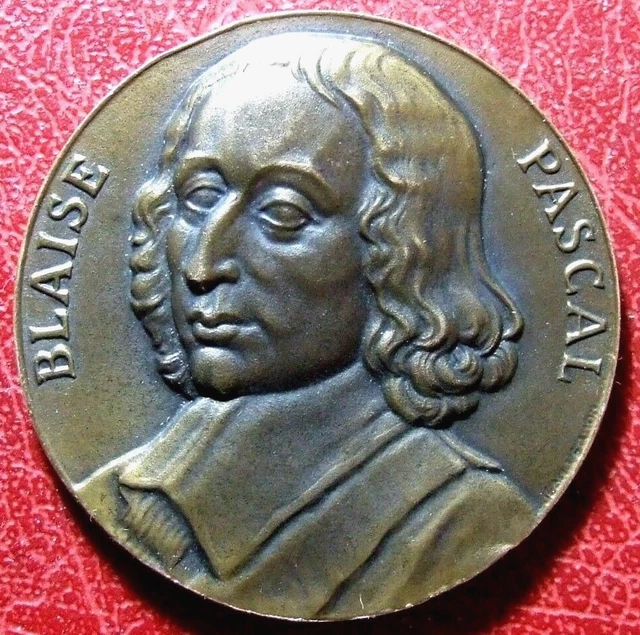 BLAISE PASCAL FRANCÉS Matemático Físico Inventor Escritor Medalla Por ...