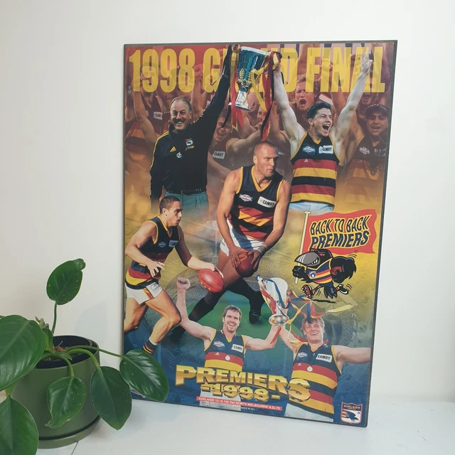 ADELAIDE CROWS 1998 AFL Grand Final Premiers Poster Board Collectable ...