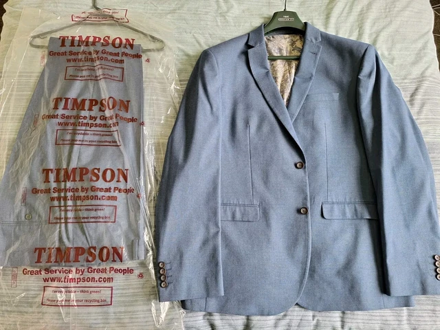 NEXT TAILORING REGULAR Fit Mens Suit Jacket 46L Long 42L Blue just dry ...