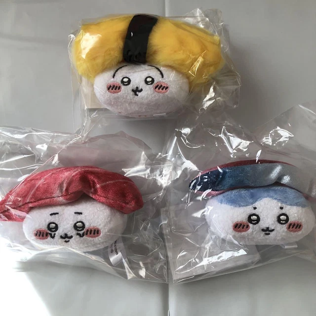 CHIIKAWA RABBIT USAGI Hachiware Sushi I got sushi Mascot Plush Set di 3 ...