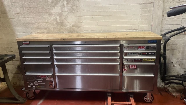 SGS 72” TOOL box cabinet stainless steel £500.00 - PicClick UK