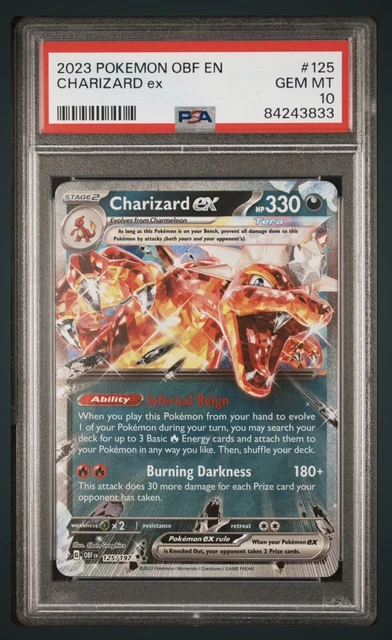 CHARIZARD EX 🔥PSA 10🔥 SV03 Obsidian Flames 125/197 Holo Double Rare ...