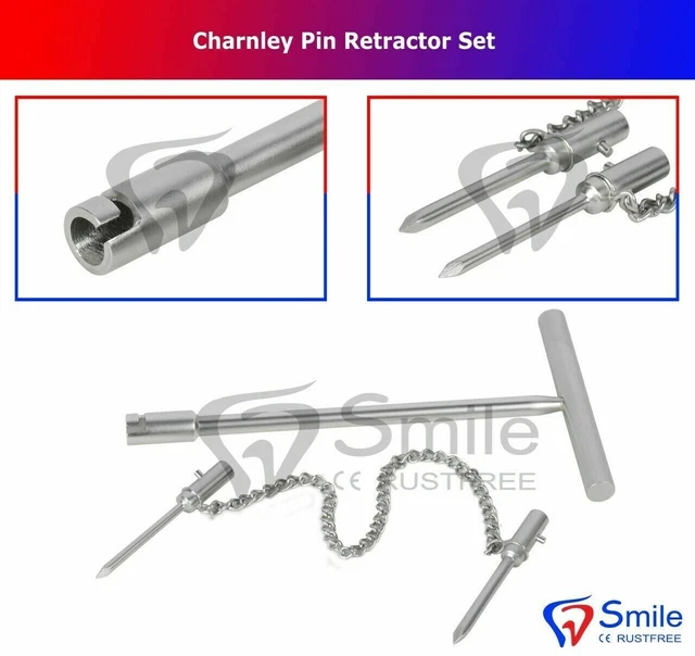 CHARNLEY PIN RETRACTOR Set Surgical Veterinary Orthopedic Instruments ...