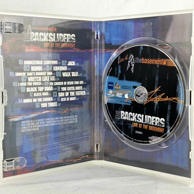 BACKSLIDERS LIVE AT The Basement DVD Region 4 80s Australian Rock ...