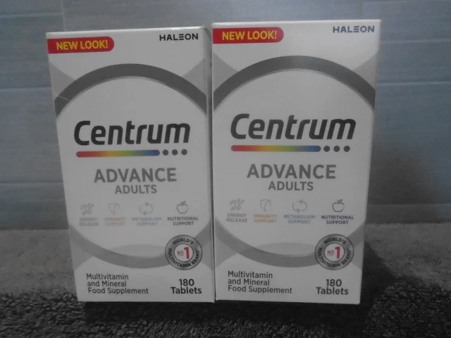 CENTRUM ADVANCE ADULTS 180 TABLETS 2 X Boxes =360 tablets £21.51 ...