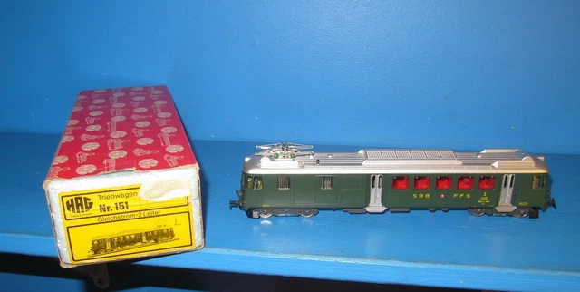 HAG H0 E- Lok Triebwagen RBe 4/4 1408 der SBB No. 151 TOP in OVP #2788 EUR 187,95 - PicClick DE