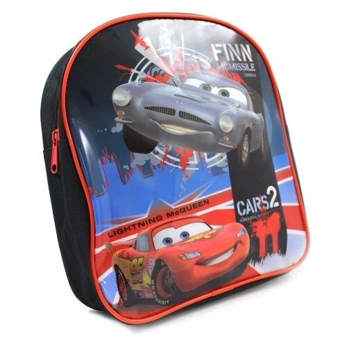 DISNEY CARS 2 Finn Mcmissile Lightning Mcqueen School Bag Rucksack ...
