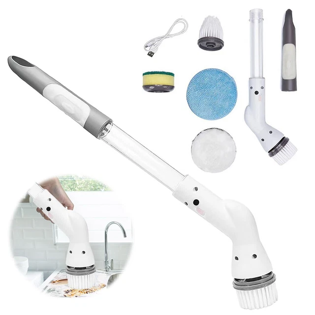 Brosse De Nettoyage Lectrique Portable Avec Poign E R Tractable
