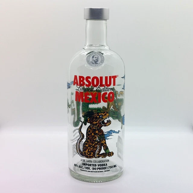 ABSOLUT VODKA LIMITED Edition Mexico 750 ml Empty Vodka Bottle $24.92 ...