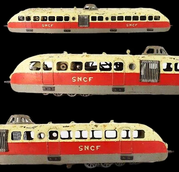 TRAIN ECHELLE O AUTORAIL BUGATTI SNCF / jouet ancien antique toy ...