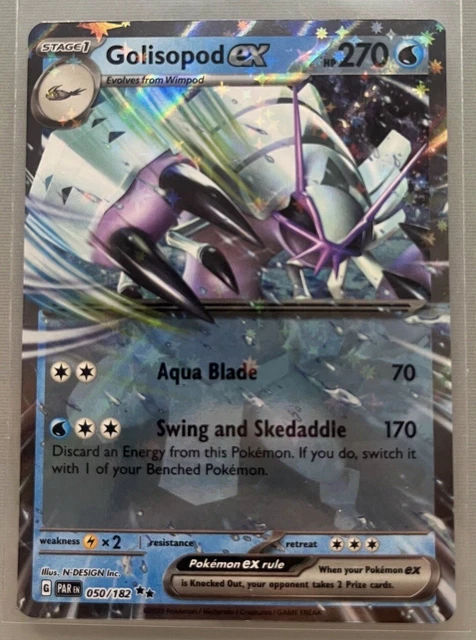 GOLISOPOD EX 050/182 Paradox Rift Pokémon Carta Pokémon Inglese quasi ...