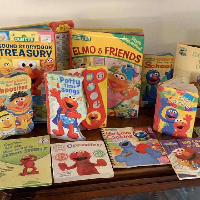 LOT OF 12 Vintage Sesame Street Books, Elmo Bert And Ernie,Cookie ...