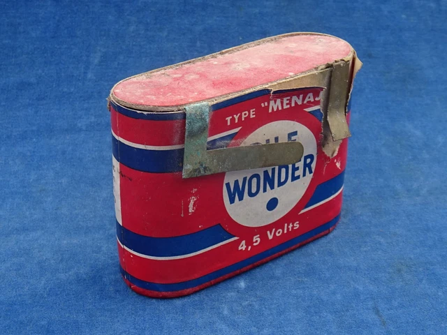 RARE ! PILE ANCIENNE Old battery PILE WONDER MENAJ 4,5 VOLTS EUR 16,40 ...