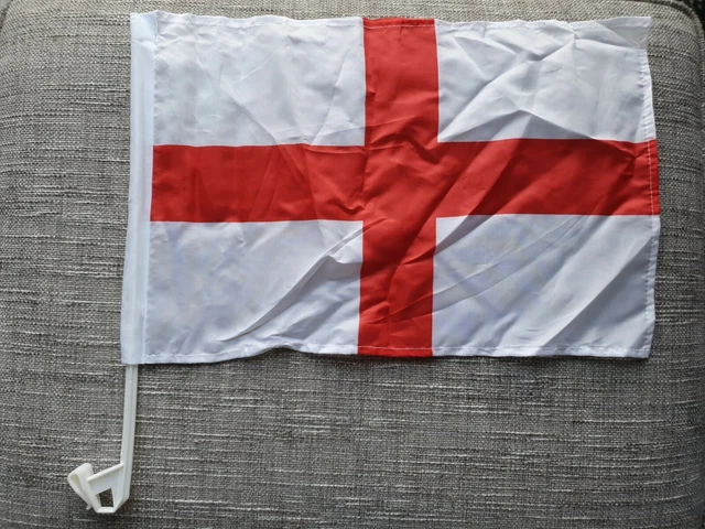 ENGLAND ST GEORGE Car Windows Flag 12"x18" Easy Install Clip On ...
