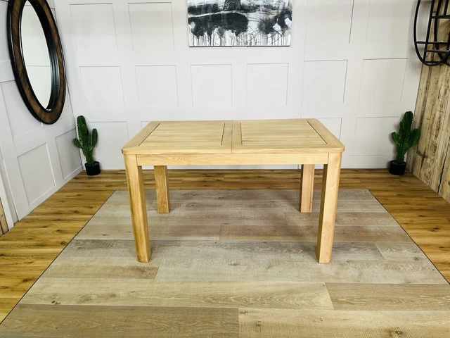ROMSEY NATURAL SOLID Oak 6-8 Seater Extendable Dining Table Rrp £740 £ ...