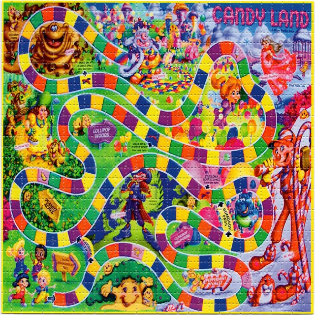 CANDYLAND CANDY LAND BLOTTER ART perforated sheet paper psychedelic art ...