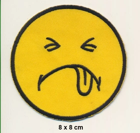 SMILEY PATCH PATCH Smiley Round Emoji Emoticon Pictogram Sarcasm Irony ...