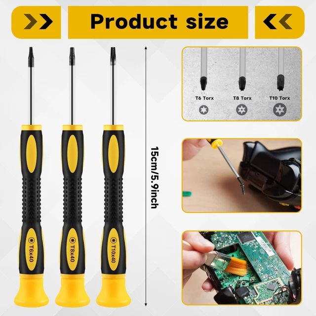 8PCS/SET TORX T8 T10 H35 Screwdriver Opening Tools Set Repair Tool ...