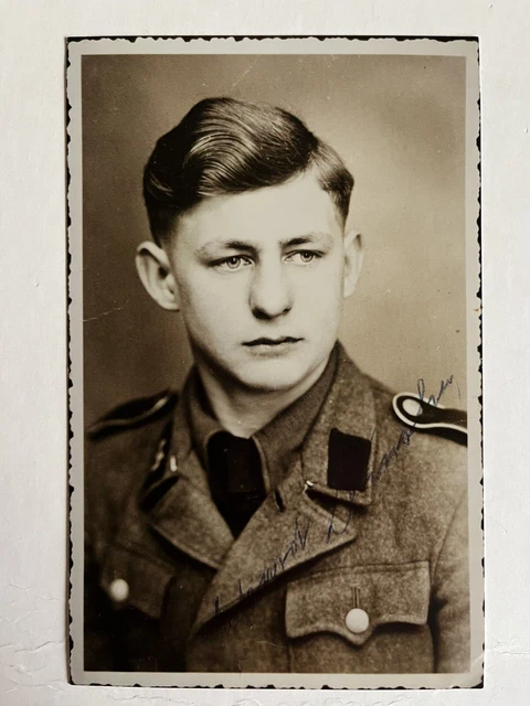 SIGNED PHOTO WW2 Waffen SS Panzer Regiment Veteran Edhard Kinscher £12. ...