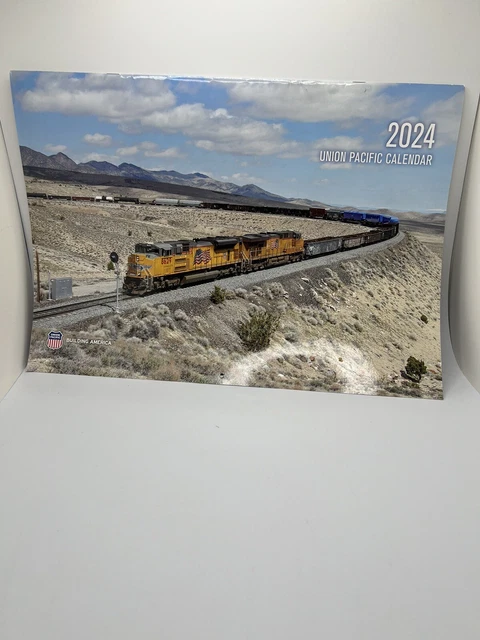 UNION PACIFIC RAILROAD 2024 Calendar January - December Coloful Train ...