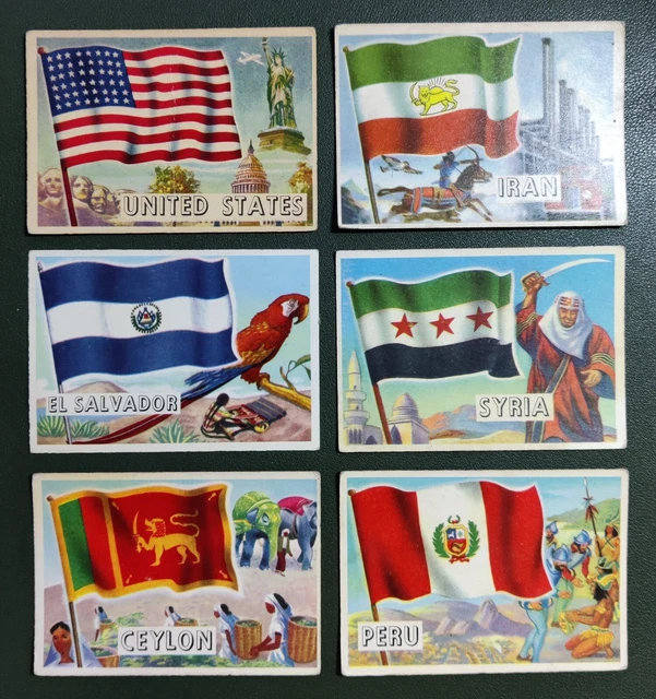 A&BC GUM FLAGS Of The World Large Complete Set Issued 1959 £15.00 ...