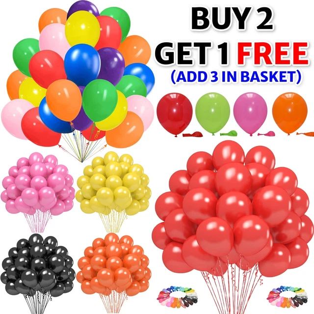 PLAIN BALLOONS LATEX 10-50 Birthday party decor baloons wedding helium ...