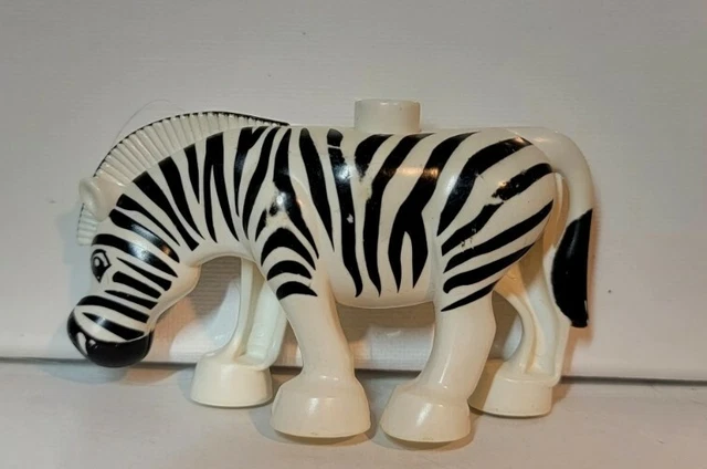 LEGO DUPLO STRIPED Zebra Ridged Mane Black Ends Animal Safari Zoo ...
