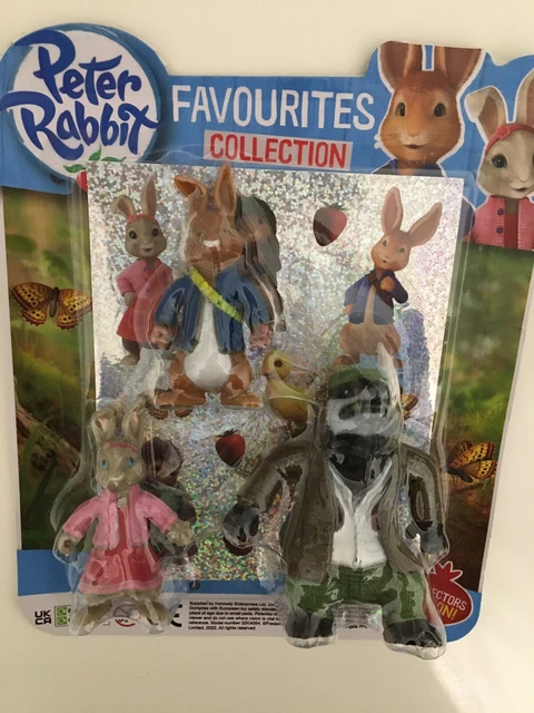 PETER RABBIT, LILY Bobtail, Tommy Brock Badger Figures (non posable) £ ...