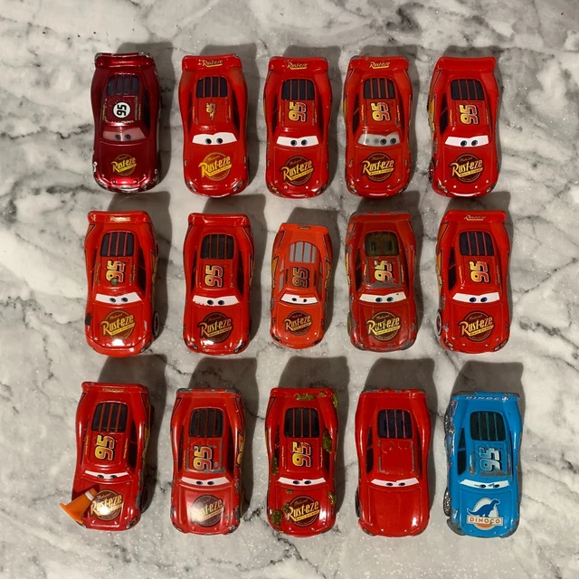 DISNEY PIXAR CARS Small Diecast Assorted Lightning McQueen Cars x15 ...