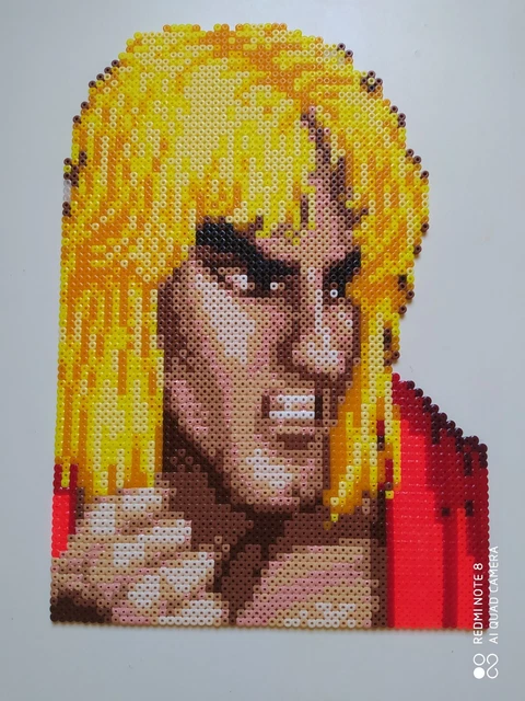 KEN STREET FIGHTER 2 Portrait Perler beads / pixel art EUR 39,00 ...