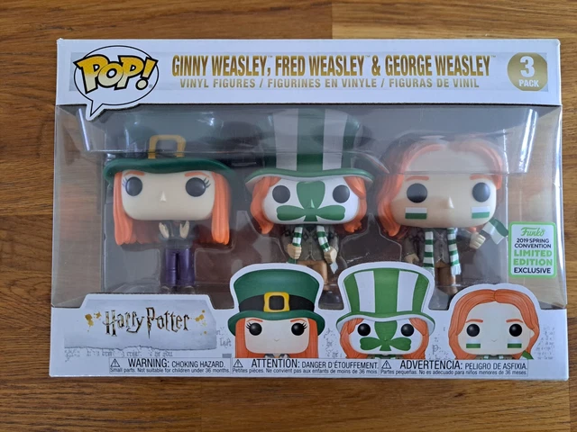 FUNKO POP HARRY Potter 3 Pack Ginny Fred George Limited Edition 2019 ...