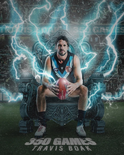 PORT ADELAIDE POWER 2024 Afl football TEAM PLAYER poster, bargain c $8. ...